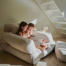 HIPPO, an armchair or a sofa, that turns into a comfortable extra futon ...
