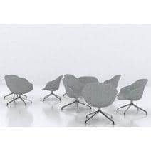 ABOUT A LOUNGE CHAIR - ref. AAL81 - low backrest, swivel base in cast ...