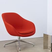 ABOUT A LOUNGE CHAIR - ref. AAL81 - low backrest, swivel base in cast ...