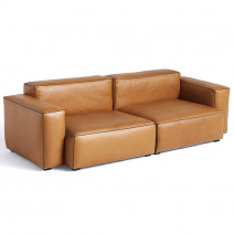 MAGS SOFA SOFT, modules in leather, inverted seams, create your own sofa
