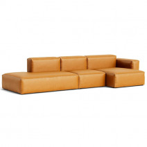 MAGS SOFA SOFT, modules in leather, inverted seams, create your own sofa