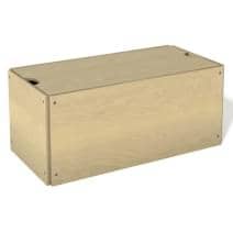 STACK storage box made of solid laminated wood, proposed in many finishes