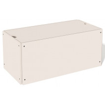 STACK storage box made of solid laminated wood, proposed in many finishes