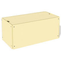 STACK storage box made of solid laminated wood, proposed in many finishes