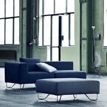 LOTUS sofa : combine the base module, the angle and the poufs to create ...