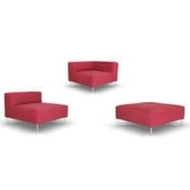 LOTUS sofa : combine the base module, the angle and the poufs to create ...