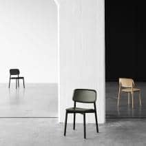 SOFT EDGE stackable chair in wood or metal timber