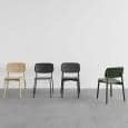 SOFT EDGE stackable chair in wood or metal timber