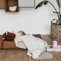 LITTLE CUBIC, a futon armchair convertible into a pouf or comfortable ...