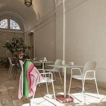 TERRAZZO: kvadratisk eller rundt bord, elektroaldrende stål, TERRAZZO ...