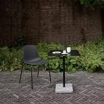 TERRAZZO: kvadratisk eller rundt bord, elektroaldrende stål, TERRAZZO ...