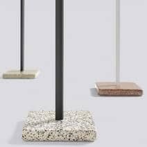 TERRAZZO: kvadratisk eller rundt bord, elektroaldrende stål, TERRAZZO ...