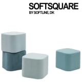 SOFT SQUARE, un pouf intemporel muni d’un plateau additionnel. Softline