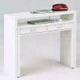 CONSOLE DESK - pure white painted wood or oak, by Leonhard Pfeiffer ...