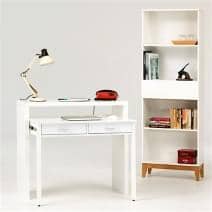 CONSOLE DESK - pure white painted wood or oak, by Leonhard Pfeiffer ...
