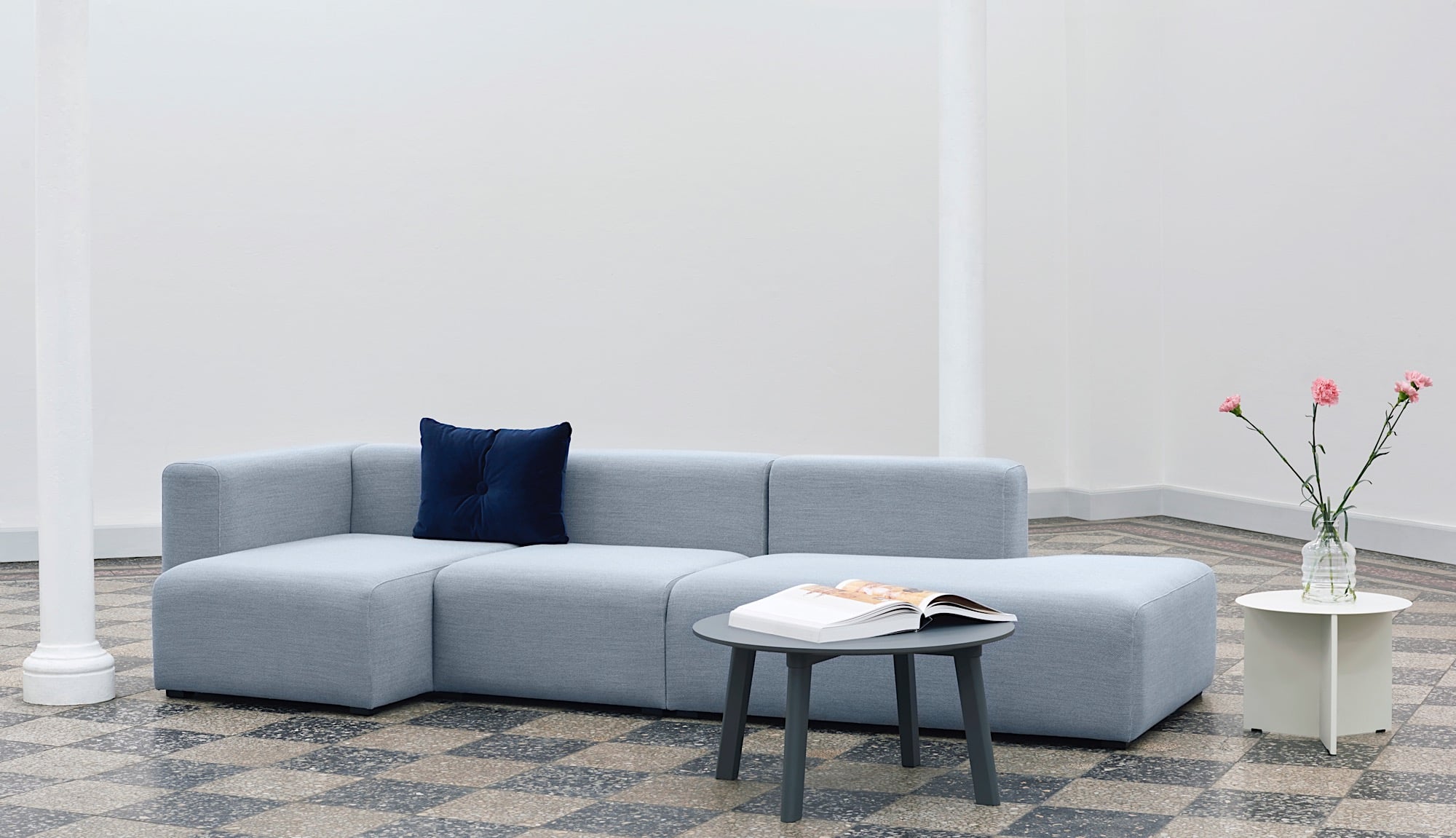 MAGS SOFA SOFT, moduler i læder, inverterede sømme, lav din egen sofa, HAY