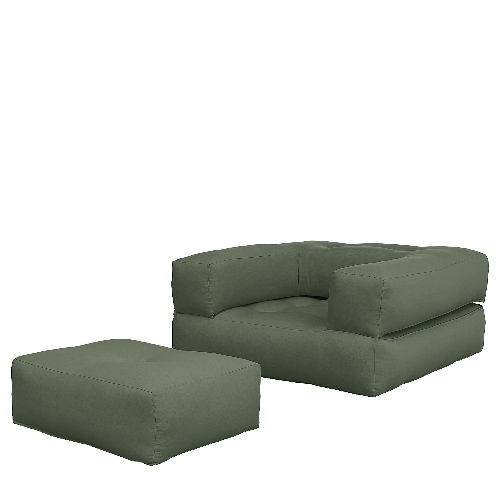 CUBIC, a futon armchair convertible into a pouf or comfortable and cozy ...