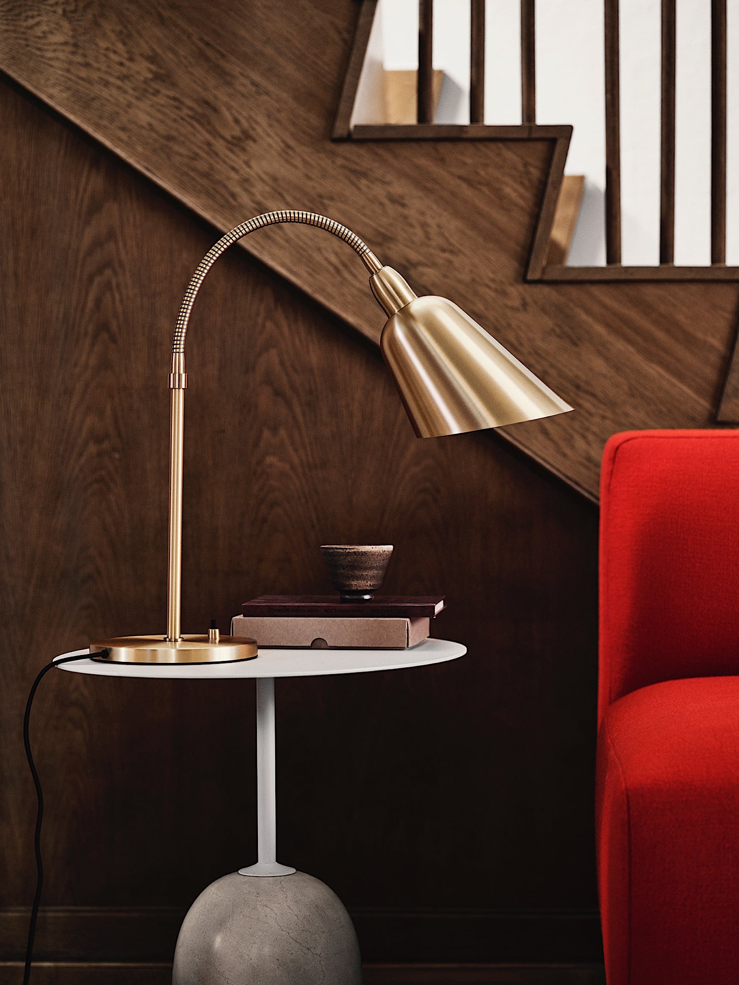 BELLEVUE collection (wall lamp, desk lamp and floor lamp), AND TRADITION